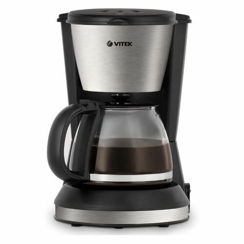 Кофеварка Vitek VT-1506, капельная, черный / серебристый