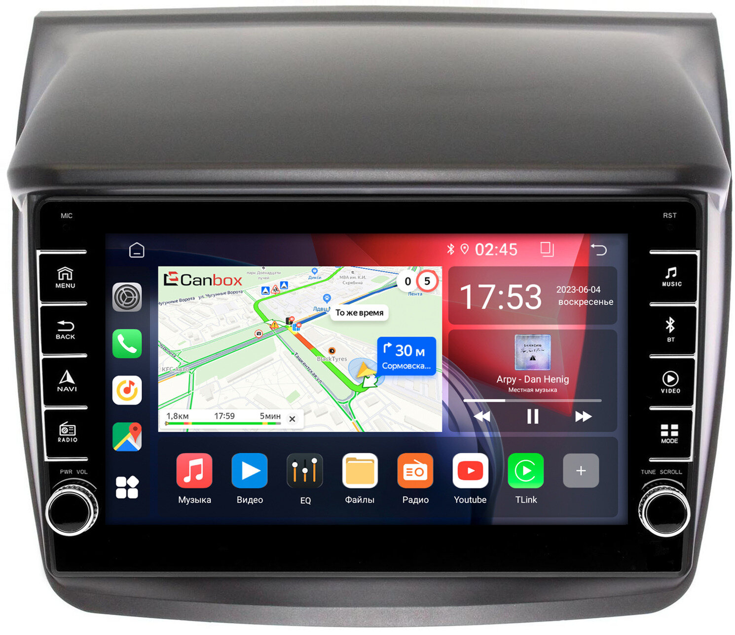 Штатная магнитола Canbox BGT9-9057 для Mitsubishi L200 4, Pajero Sport 2 2008-2016 2/32 Android 10 (IPS, DSP, CarPlay)