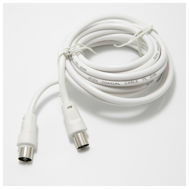 Удлинитель ТВ реальная электрика 51690 штекер-гнездо 3,0м бел.