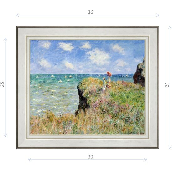 Картина Декор Депо Клода Моне Утес в Пурвилле Матовая бумага в раме без стекла 31х36 см