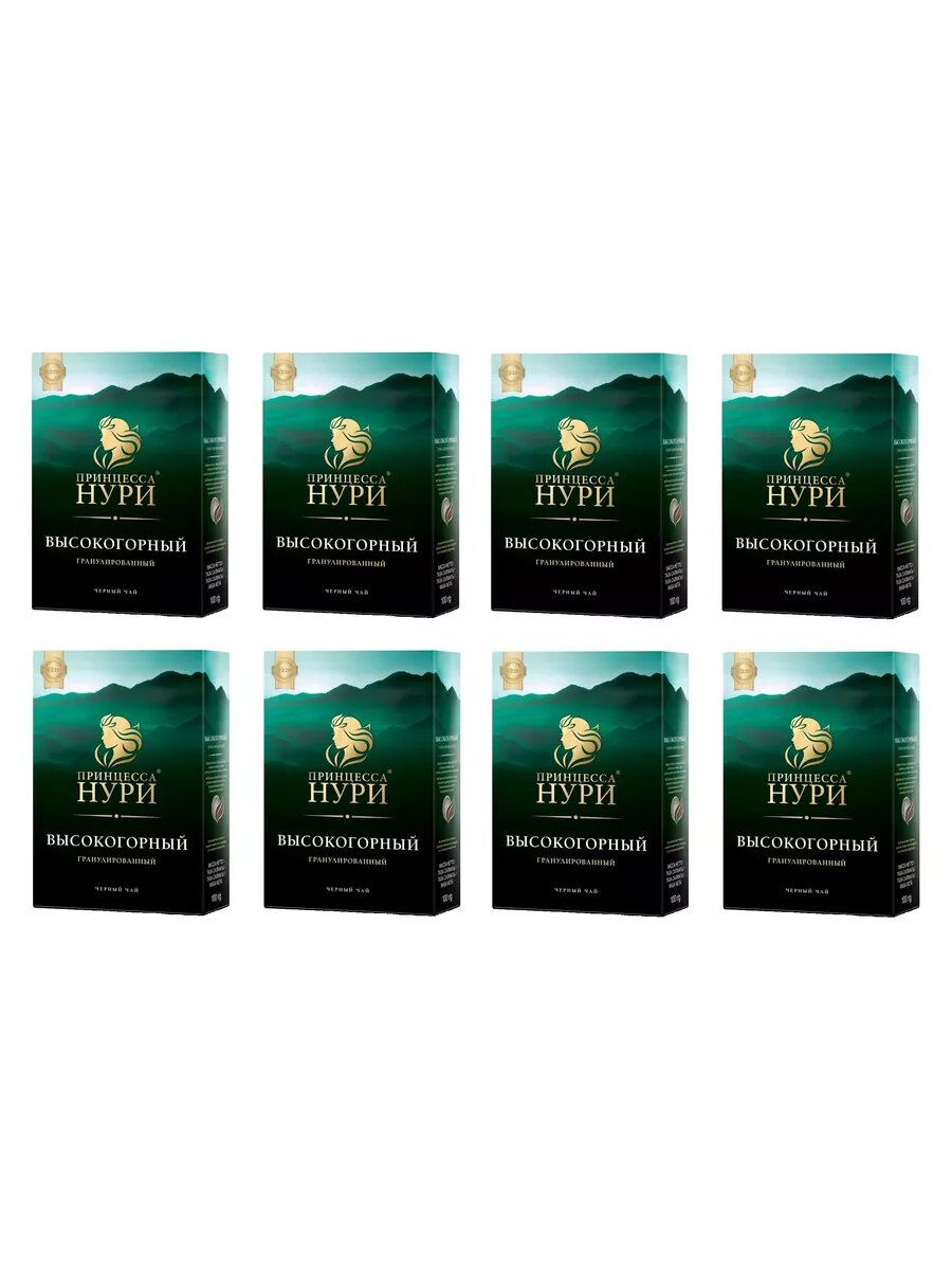 Чай Принцесса Нури, черный, гранулированный, 8 пачек по 100 гр.