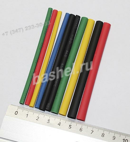 Набор термоусадочных трубок ТУТнг №1 AUTO 2:1 (10 шт. по 10 см) REXANT, Rexant