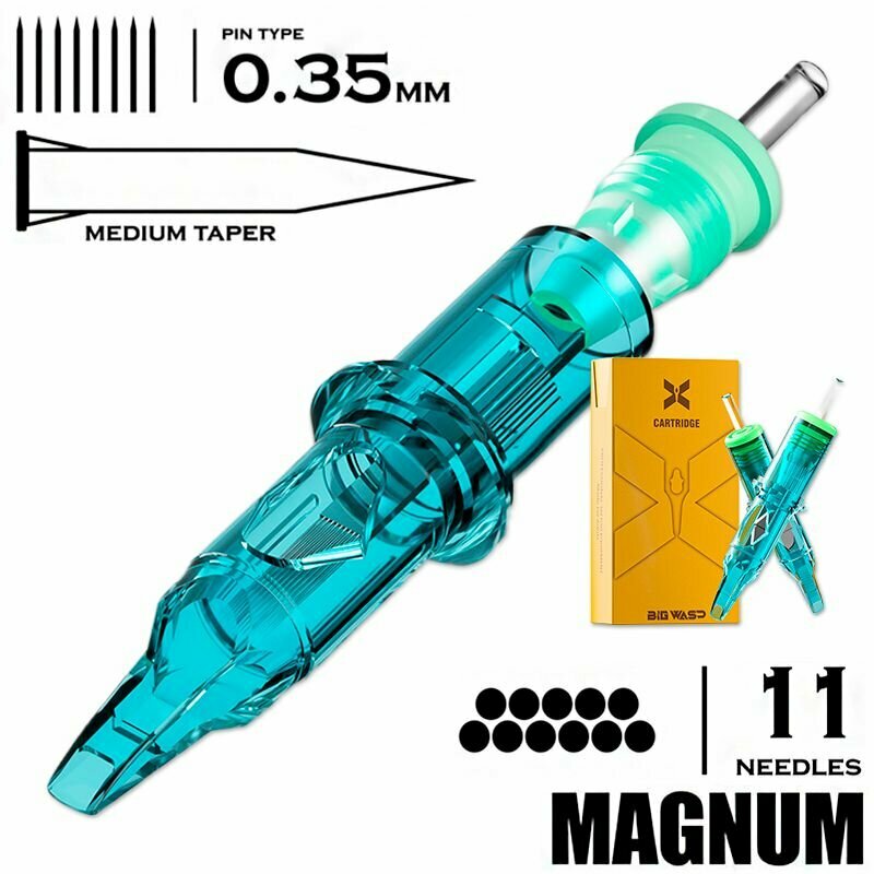 Тату картриджи BIG WASP-X Magnum Medium Taper 11 MGMT/0.35 (1211mg) 20шт