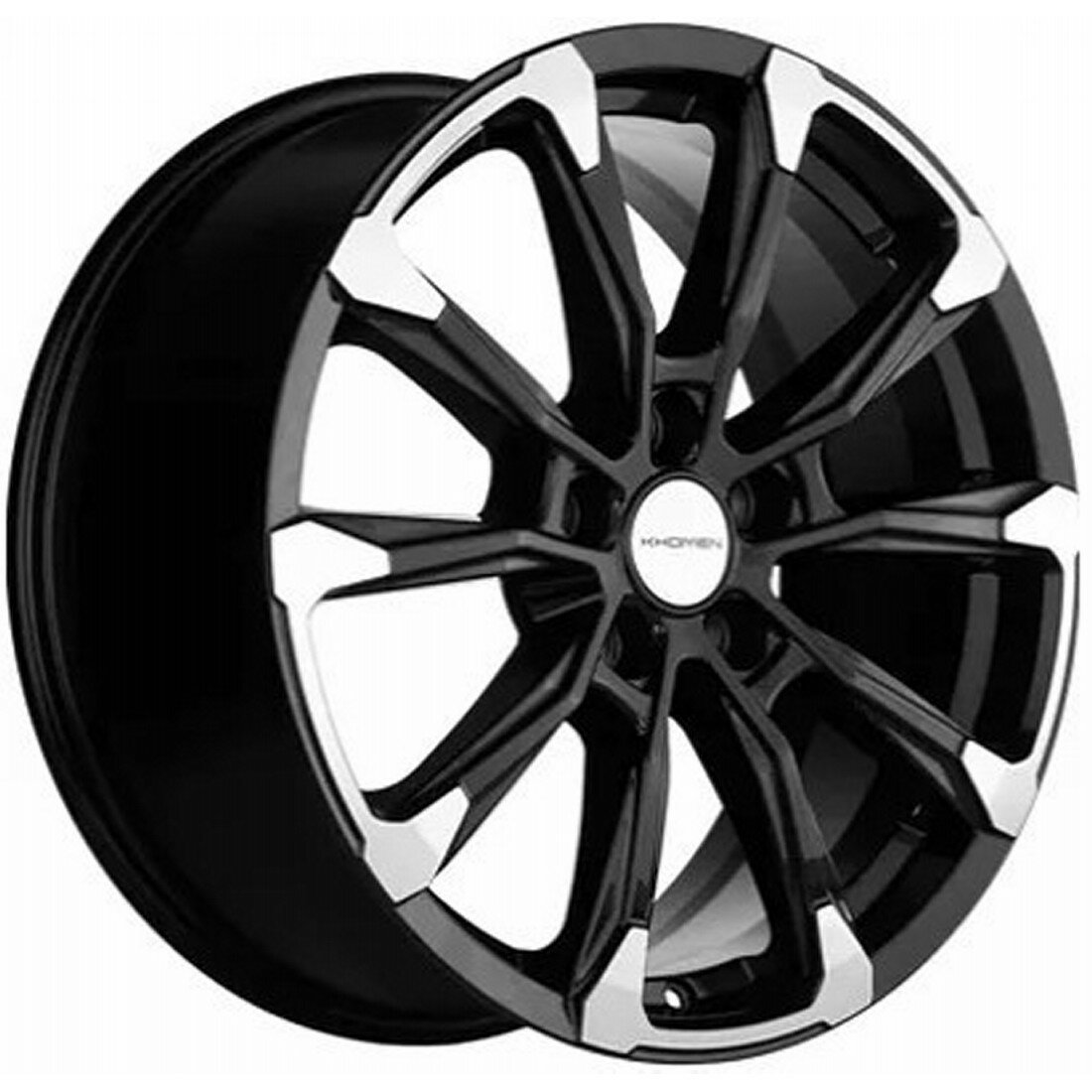 Колесный диск Khomen Wheels KHW1808 7,5x18 5x114,3 ET45 60,1 Black-FP литой для автомобиля