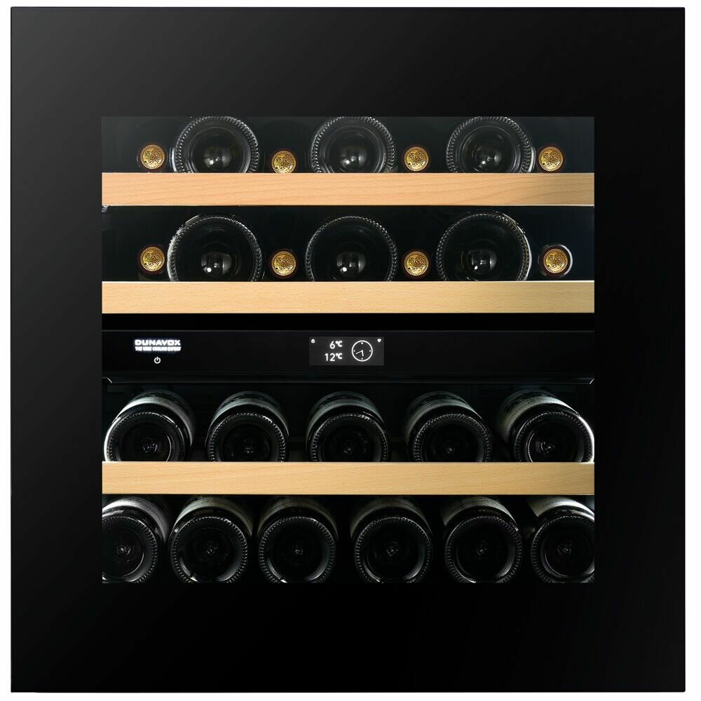 Винный холодильный шкаф Dunavox DVN-25.65DB. TO компрессорный (встраиваемый холодильник для вина на 25 бутылок)