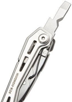 Мультитул HuoHou K20, нержавеющая сталь, 20 функций, серебро
