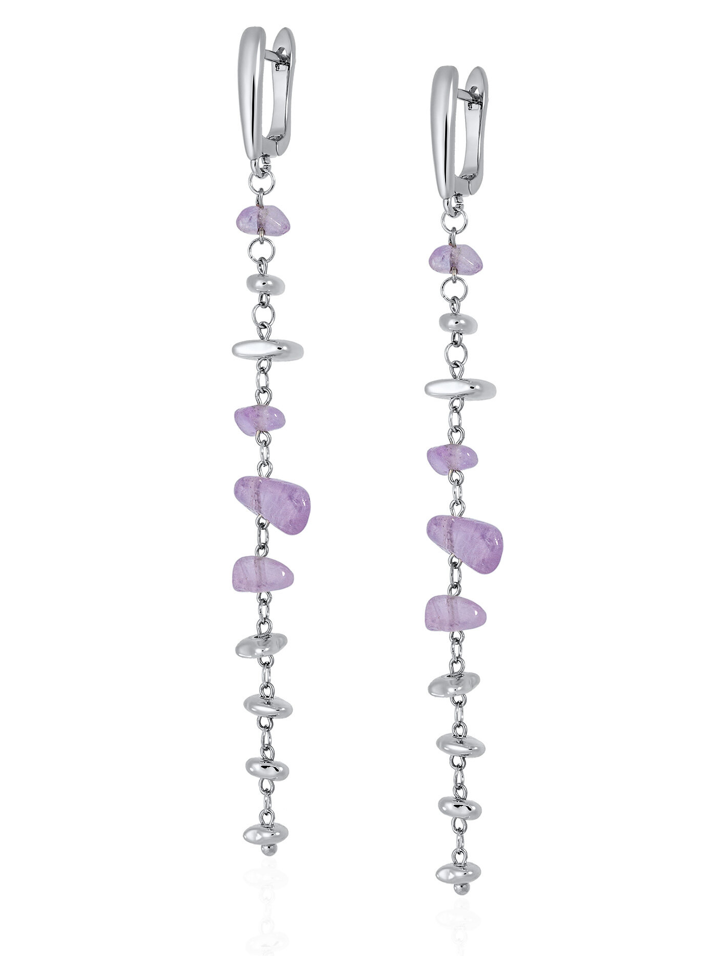 Серьги, аметист