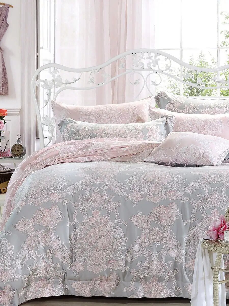 Постельное белье Tencel Евро 4 наволочки