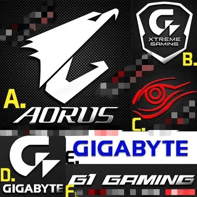 Наклейка GIGABYTE AORUS G1 Style A 4.5x4CM