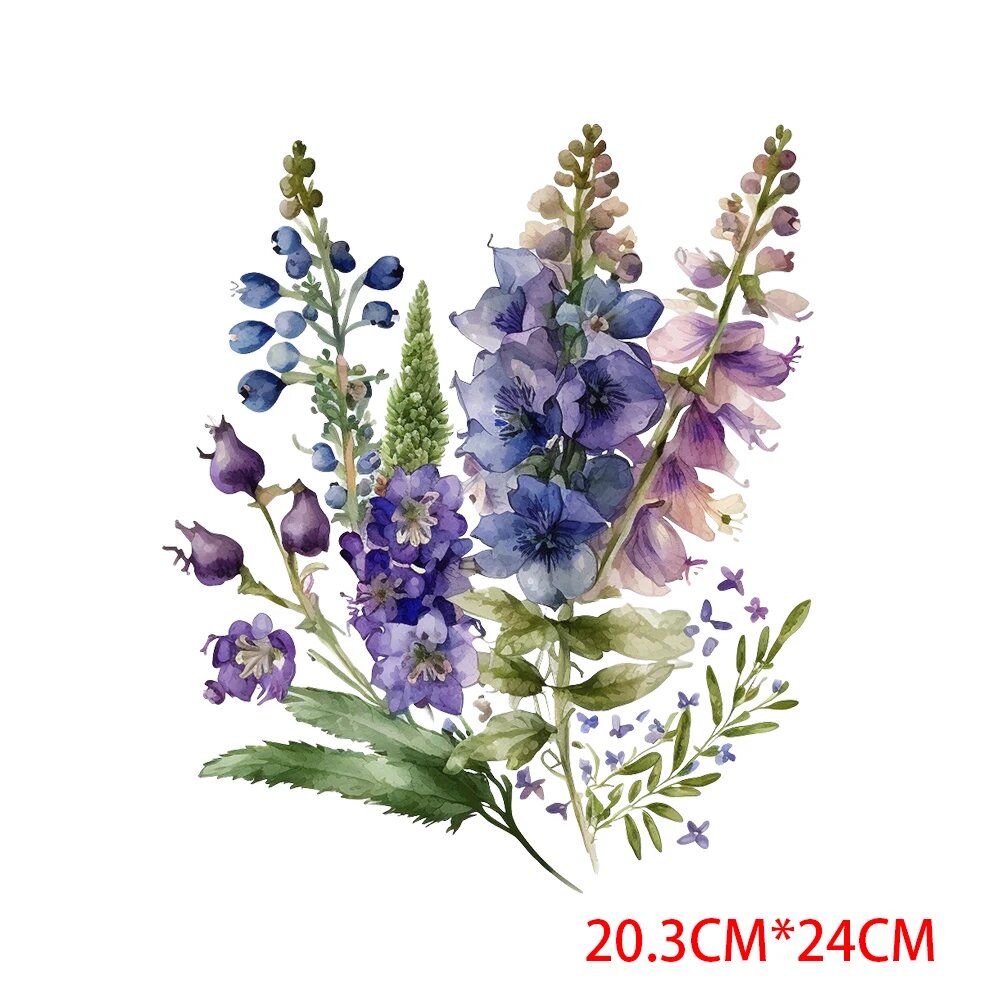 Теплопередающая наклейка "Иллюстрация букета цветов", набор из 1 штуки SXTH00081-1