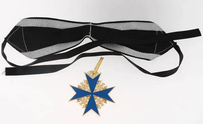 Деutsches Prussia Blue Max с золотыми дубовыми значками и медалью