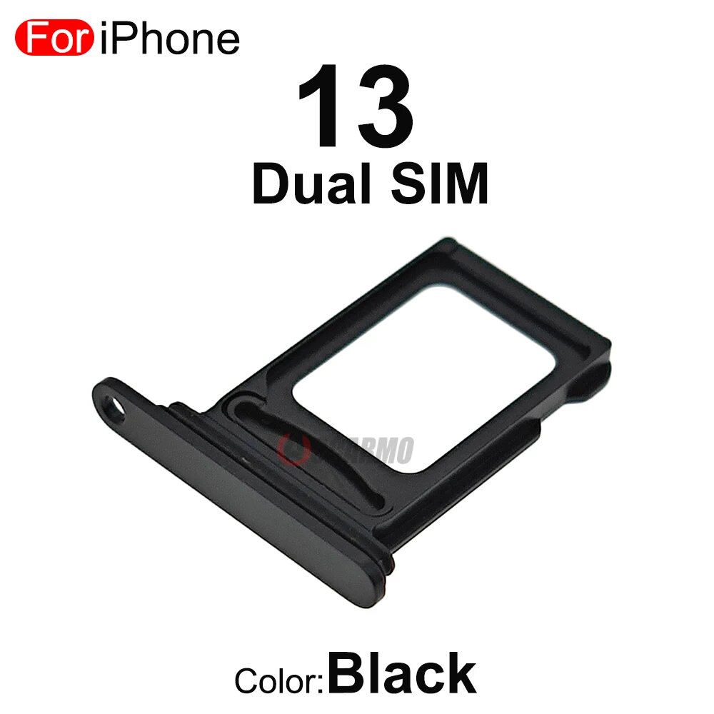 Для iPhone 13 с двумя Sim-картами с одной SIM-картой лоток Слот держатель запасные части Dual---Black