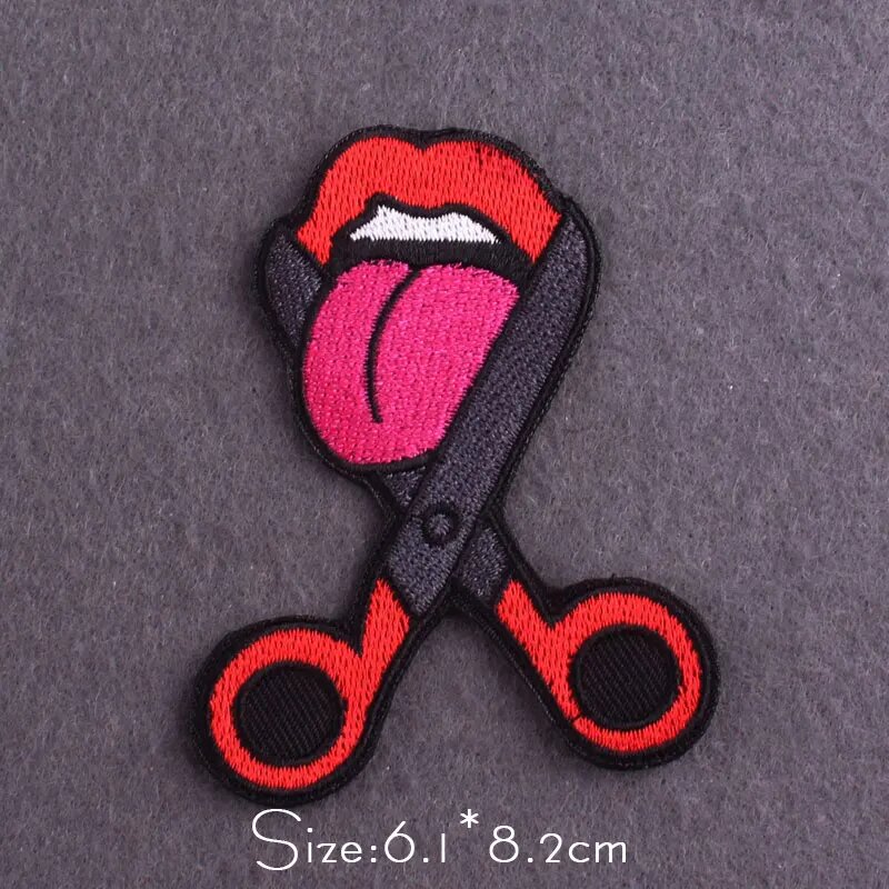 Термоклеевая панк нашивка череп Prajna Красный, PE6085CT