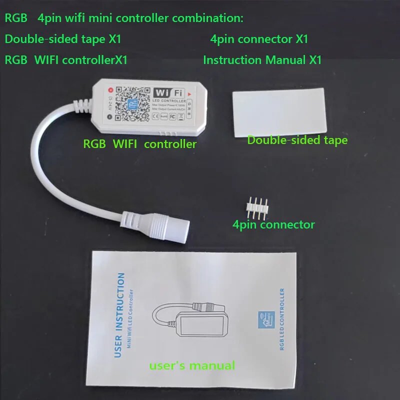 Magic Home DC12-28V WIFI Одиночный контроллер WW/CW RGB RGBW Приложение Android IOS Bluetooth-совместимый контроллер Magic Home Светодиодная лента