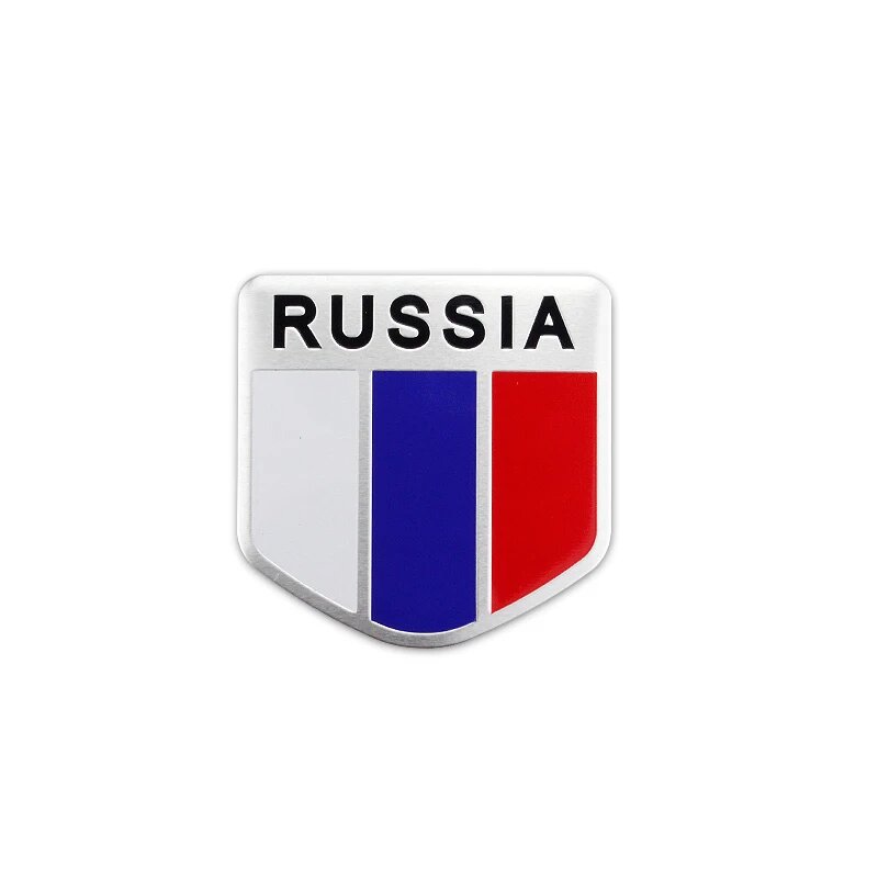 Наклейка на автомобиль "Россия", значок, щит, 1 шт.