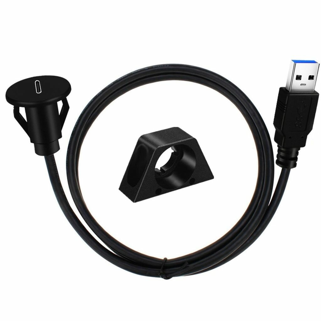 Кабель скрытого монтажа USB 3.0 A от мужчины к женщине Type C для автомобильной панели