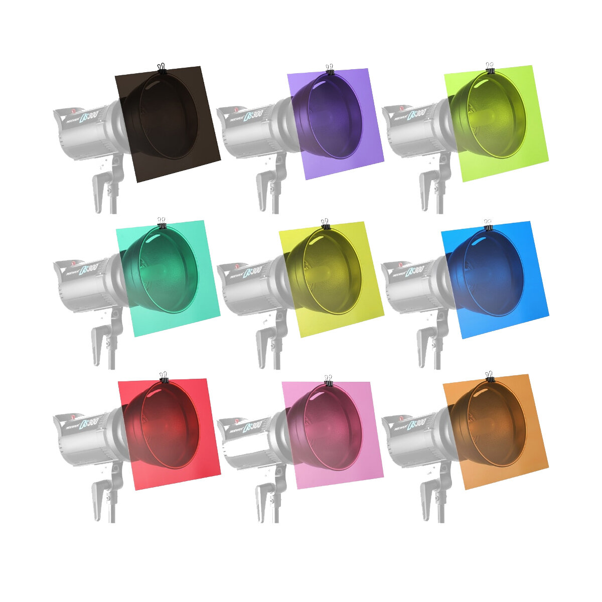 Набор Гелевых Цветных Фильтров 21x30см 9 листов