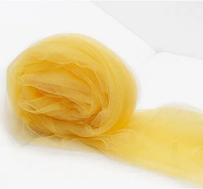 Шелковая сетчатая ткань LANLINYING 100х150 см Желтый, yellow