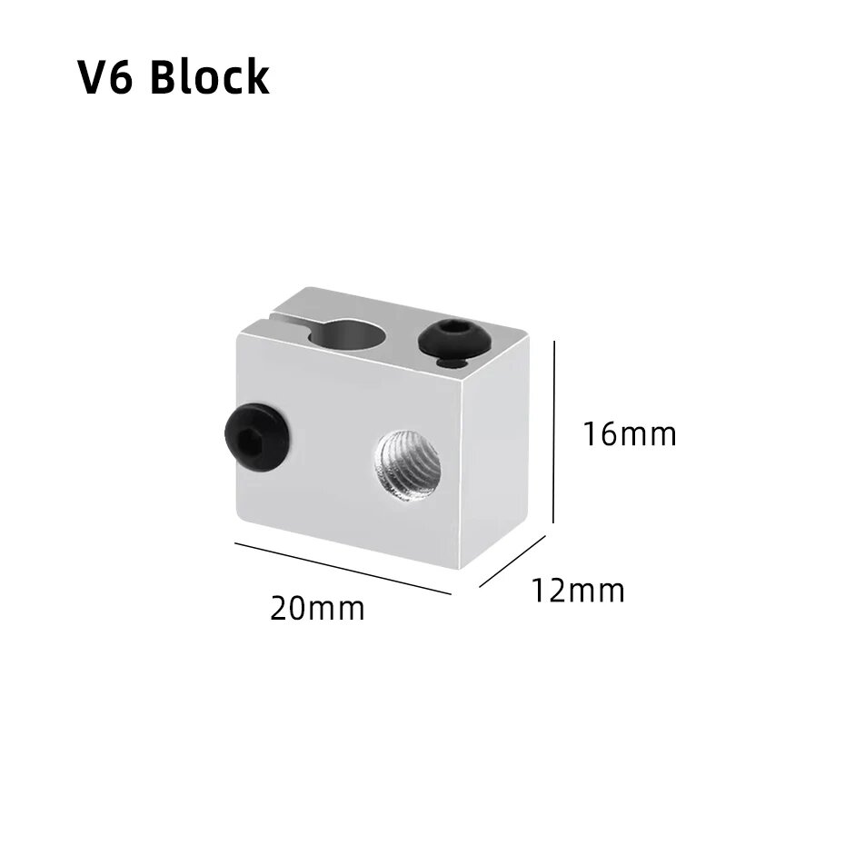 Нагревательный блок для 3D-принтера 5Aplusreprap V5 V6 MK7 MK8 CR10 VOLCANO V6 Block
