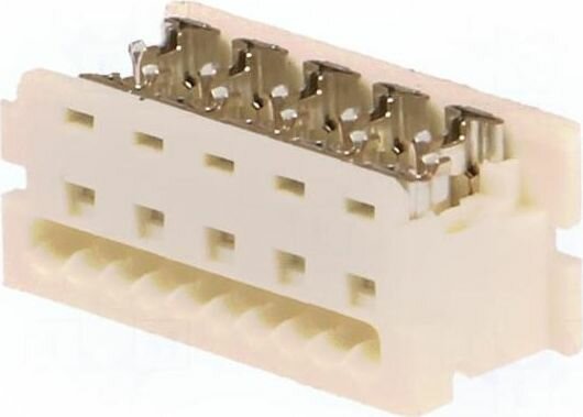 Разъем MOLEX 0903270310 Вилка провод-плата "мама" PIN 10 1,27мм IDC на шлейф 1,2А 1 шт