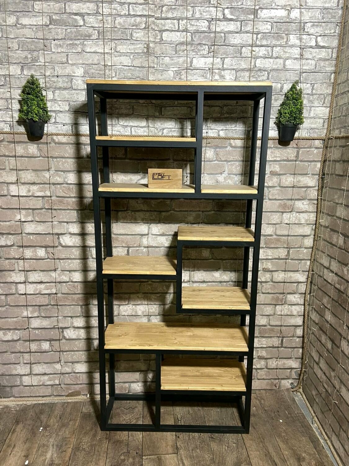 Стеллаж "EasyLOFT" в стиле лофт, для дома и офиса, 90х30х200 см.