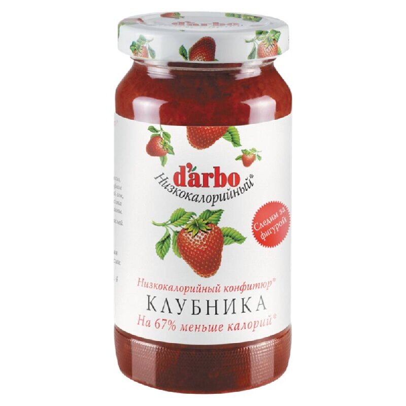 Конфитюр DARBO низкокалорийный Клубника 60% фруктов /стекло/ 220г