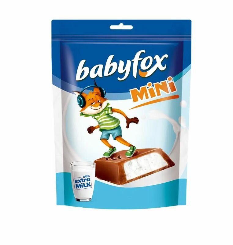 BabyFox Конфеты шоколадные с молочной начинкой, 130 гр.