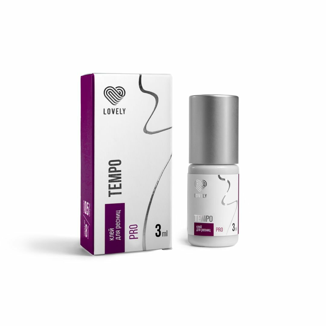 Клей черный для наращивания ресниц Lovely "Tempo", 3 мл