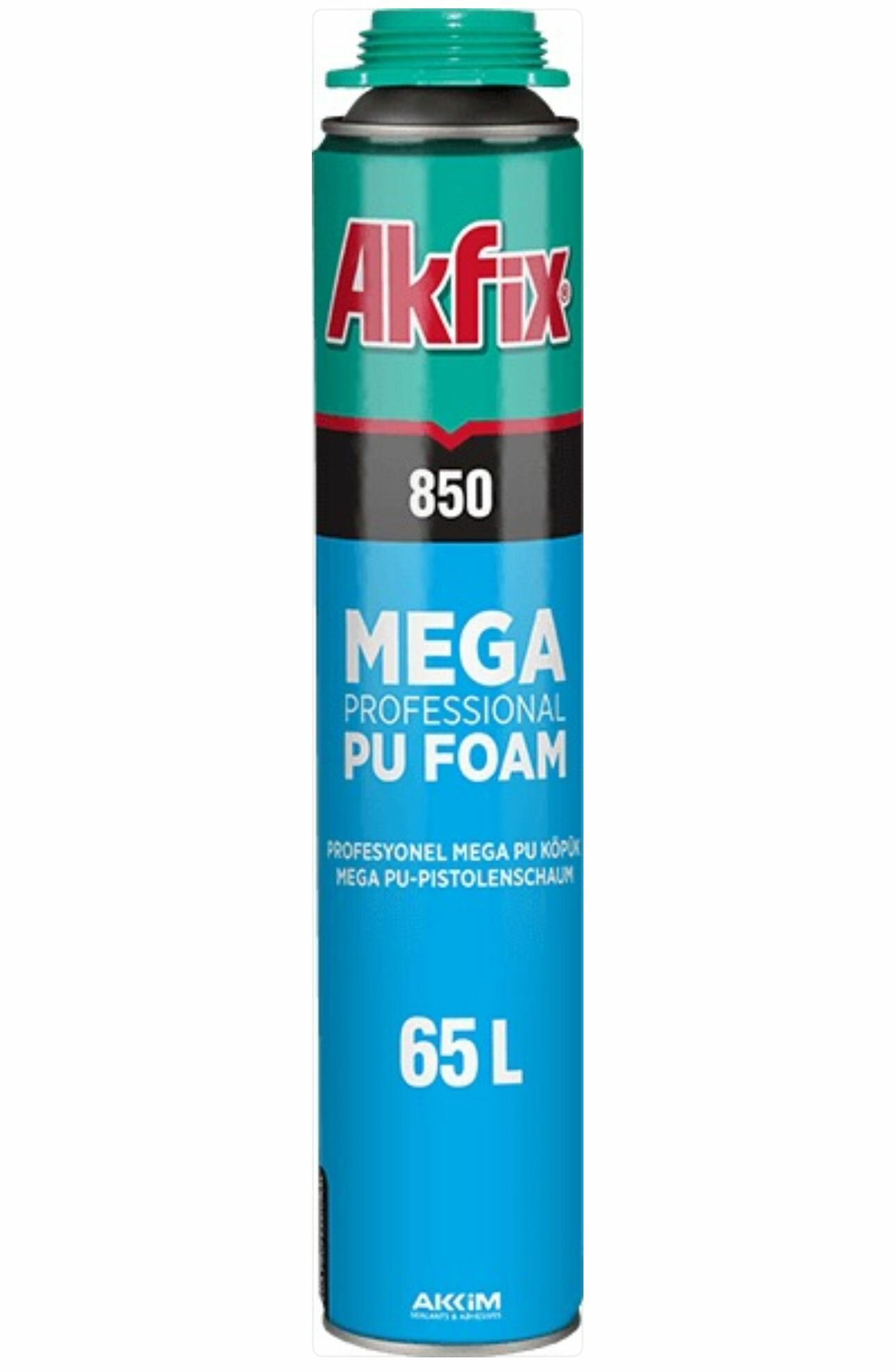 Akfix 850 профессиональная полиуретановая пена 65 л 850 г