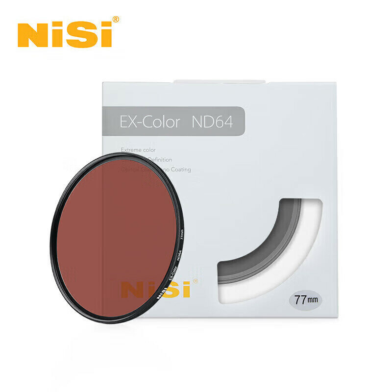 NiSi ND Filter, Neutral Density Filter ND64(1.8), 6 Stops, 77mm Filter, Medium Gray Density Filter, ND Filter, Filter for Mirrorless And DSLR Cameras, Suitable for Canon, Nikon, Sony