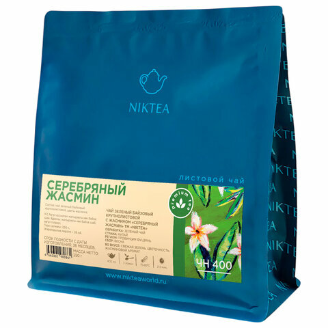 Чай NIKTEA "Silver Jasmine", зеленый, листовой, 250 г, TNIKTE-L00005