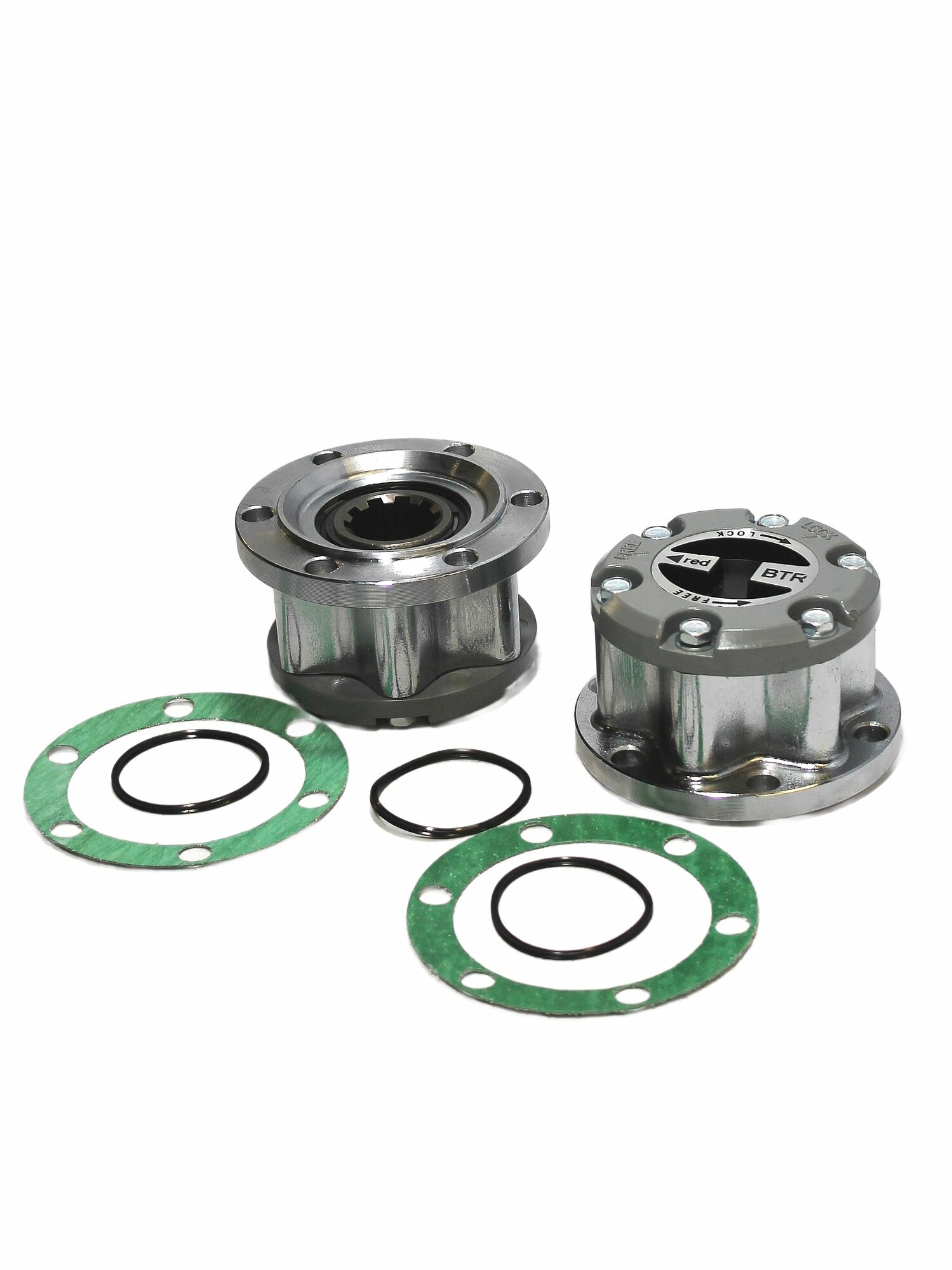 Муфта подключения переднего моста (хаб) для а/м УАЗ 2 шт. комплект серия Z серебр, на подшипниках