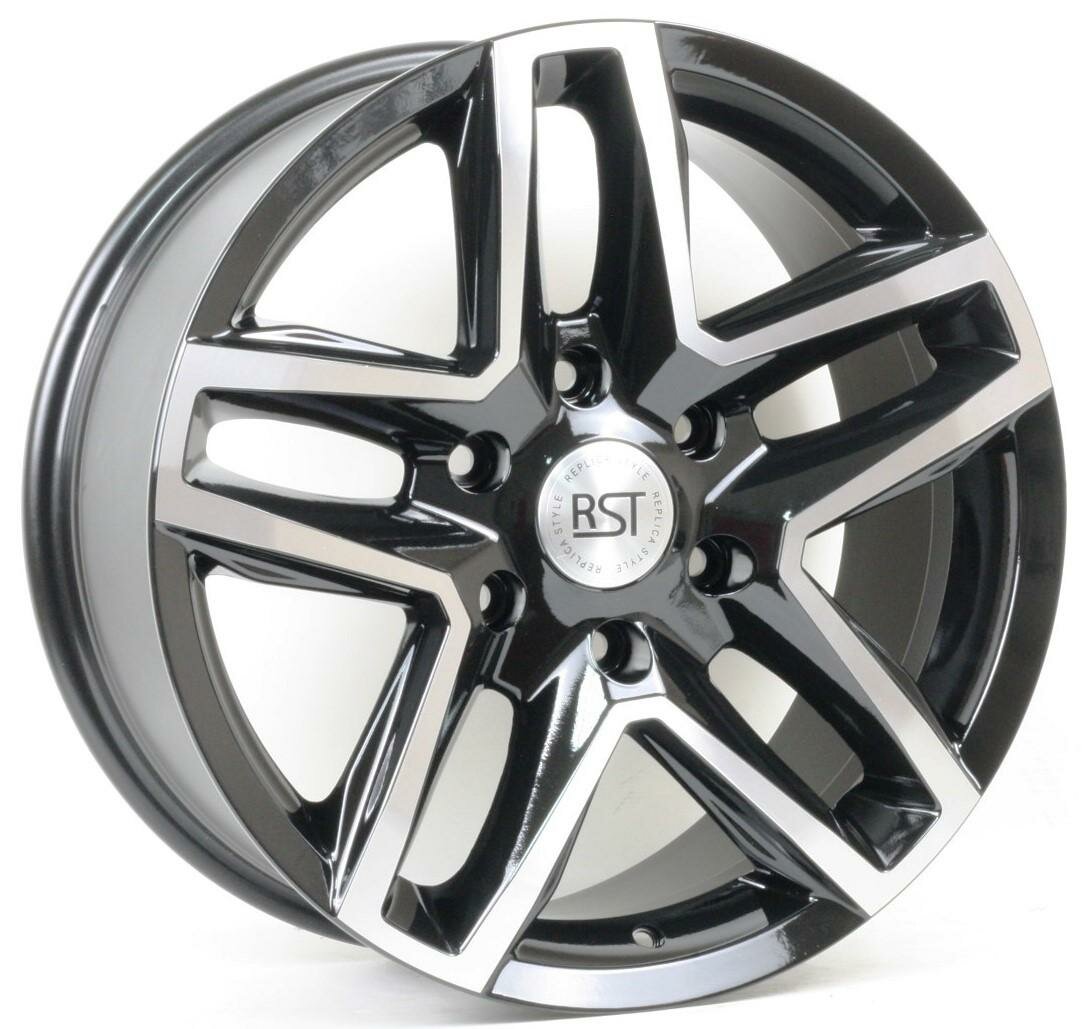 RST R238 18x8 6x139.7 et42 dia75.1 Чёрный с полированной лицевой частью