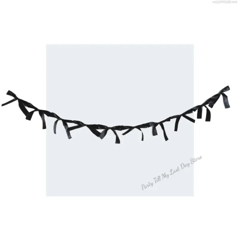 Розовые, белые, синие атласные банты для декора Черный, Black