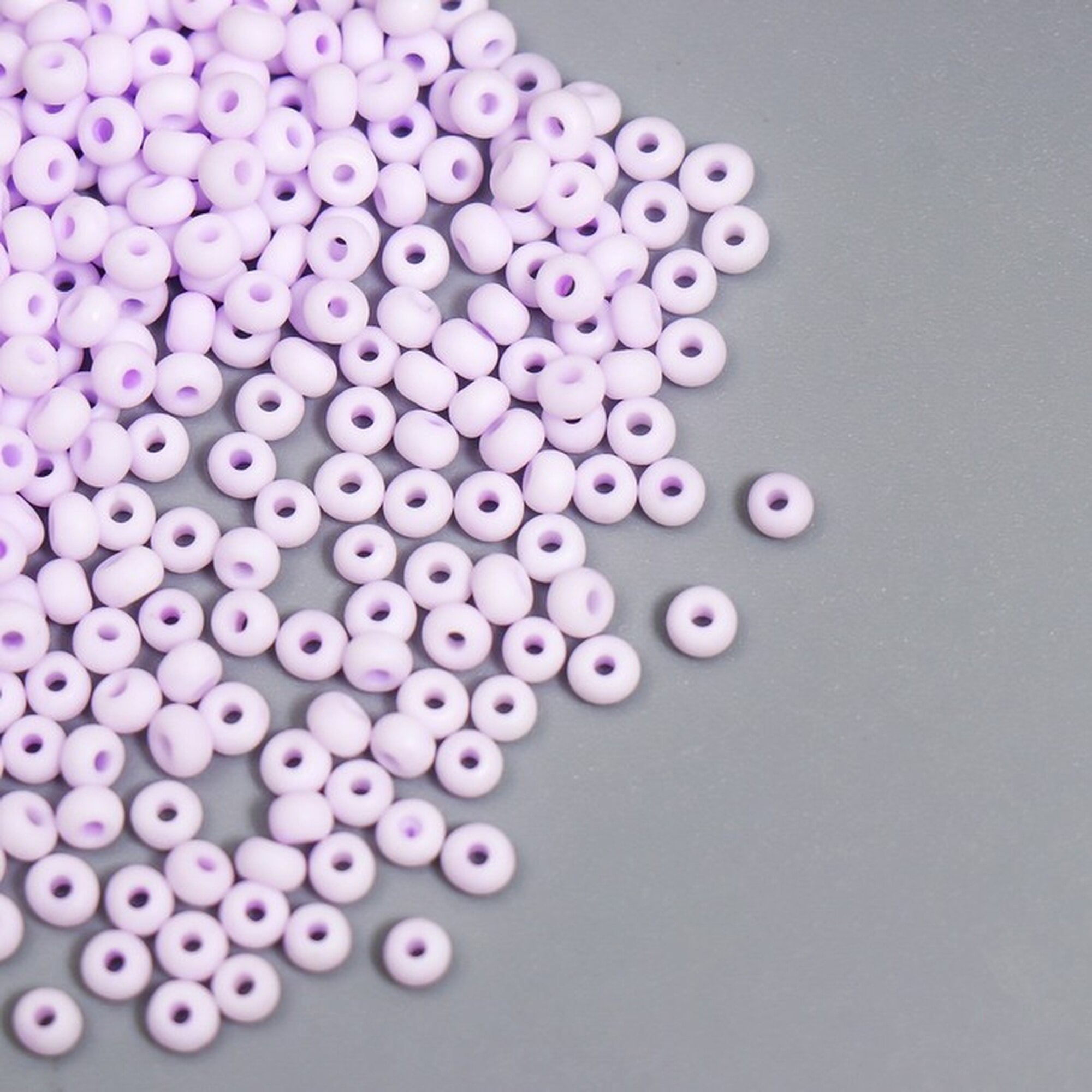 Бисер Арт Узор "Маршмеллоу", крашеное стекло, матовый, сиреневый, 8/0, 10 г