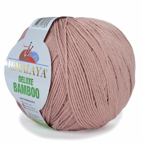 Пряжа Himalaya Deluxe Bamboo 124-43 тёмная пудра (100г/250м, упаковка 5 мотков)