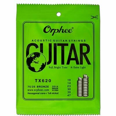 Струны для акустической гитары Orphee TX-620 (010-047)
