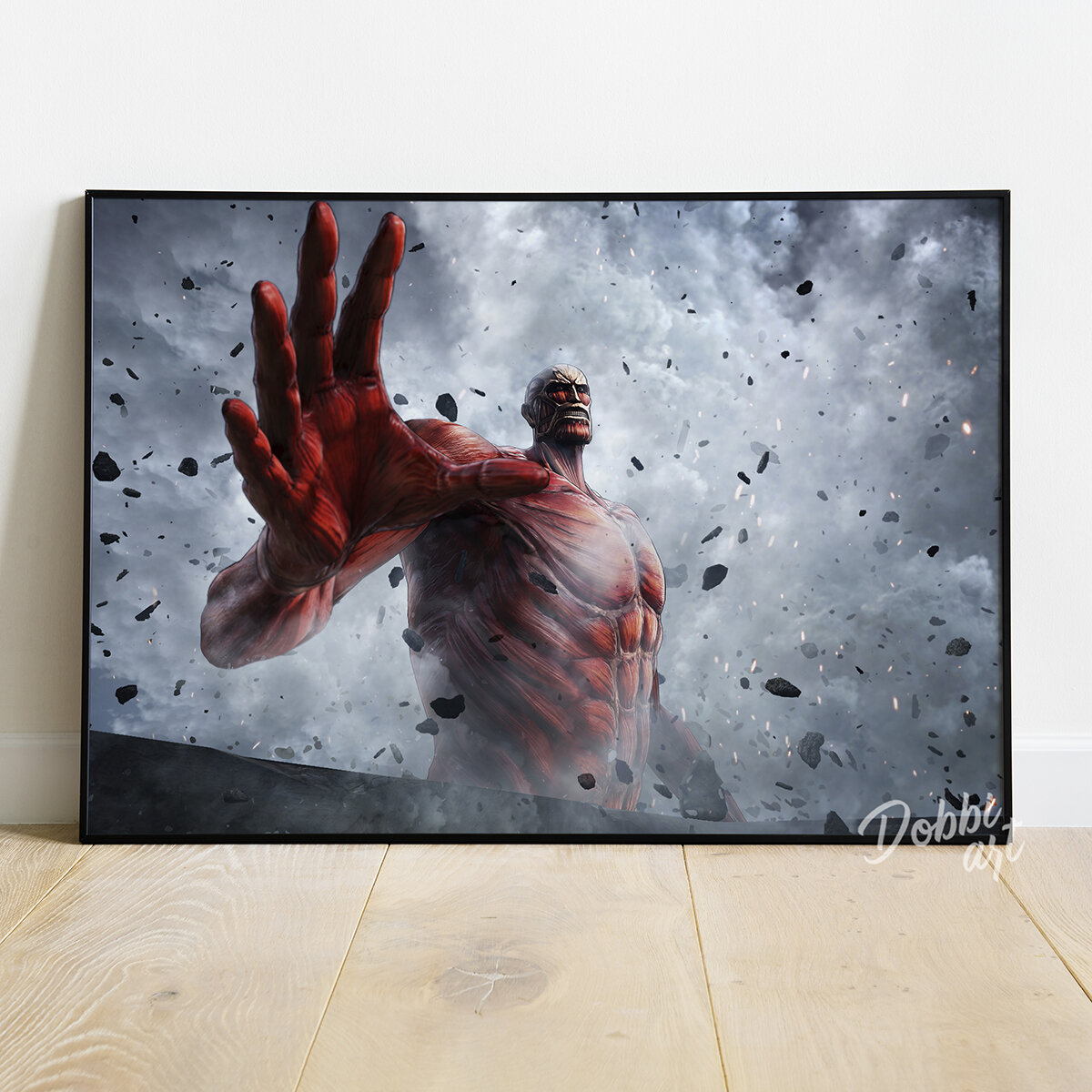 Постер Атака Титанов 30х40 см без рамы/ Постер Аниме Манга Attack on Titan Бертольд Колоссальный титан/ Плакат интерьерный, в подарок, день рождения