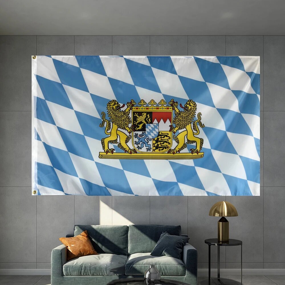 Графический флаг Баварии из полиэстера 90x150см 90 х 150 см