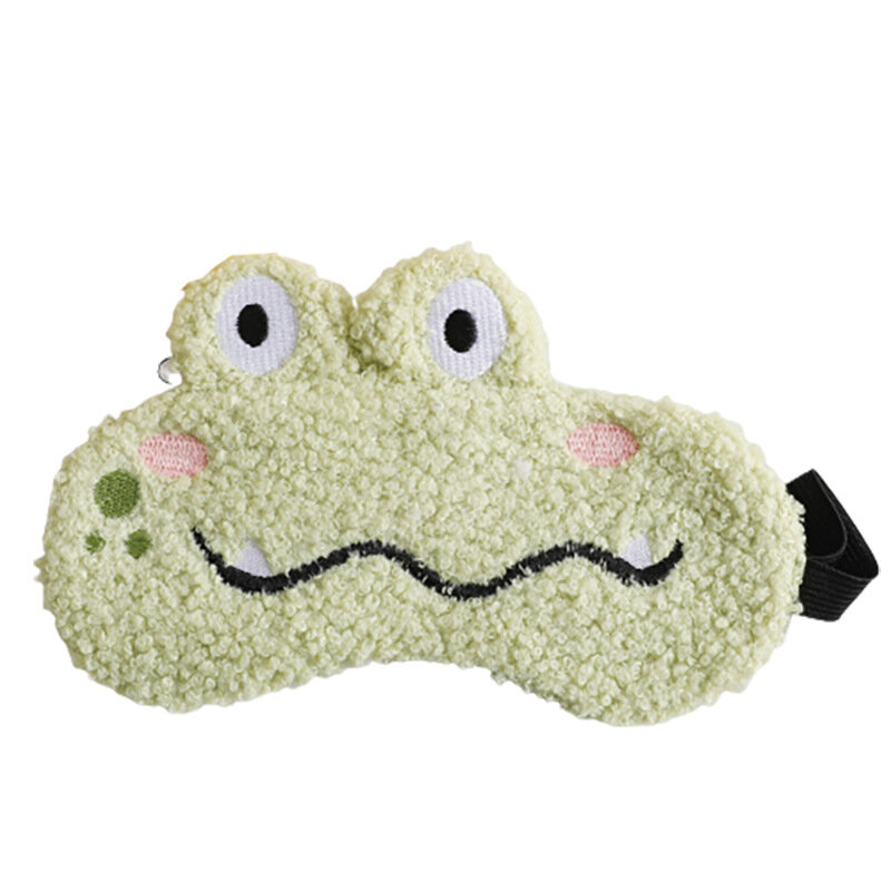 Маска для сна "Лягушка" для детей и взрослых, милые плюшевые маски для сна в виде животных с розовыми щёчками и большими глазами, мягкая повязка для сна, дорожный козырёк для глаз, забавная маска для сна для мальчиков и девочек