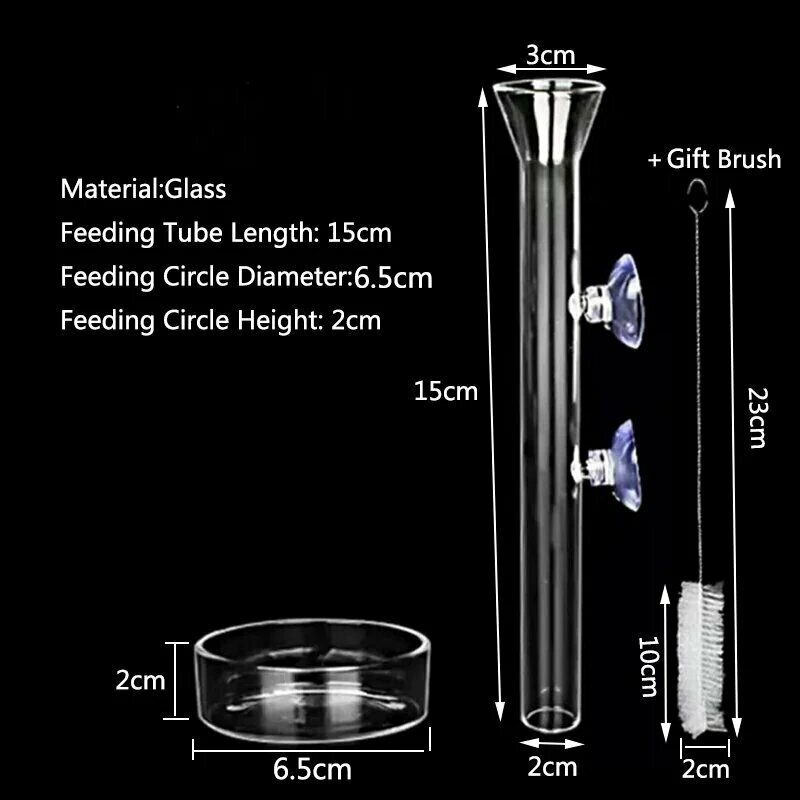 Стеклянная кормушка для аквариума ZHIYANG 15cm Glass Feeder 1
