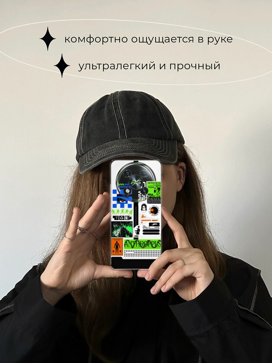 Чехол на Itel RS4 / Ител РС4 с принтом "Nothing impossible", прозрачный — фото 1