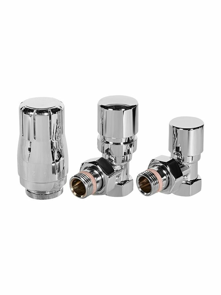 Комплект клапанов термостатический DESIGN 1/2 угловой хром STOUT (SVTDK-0002-000015C)