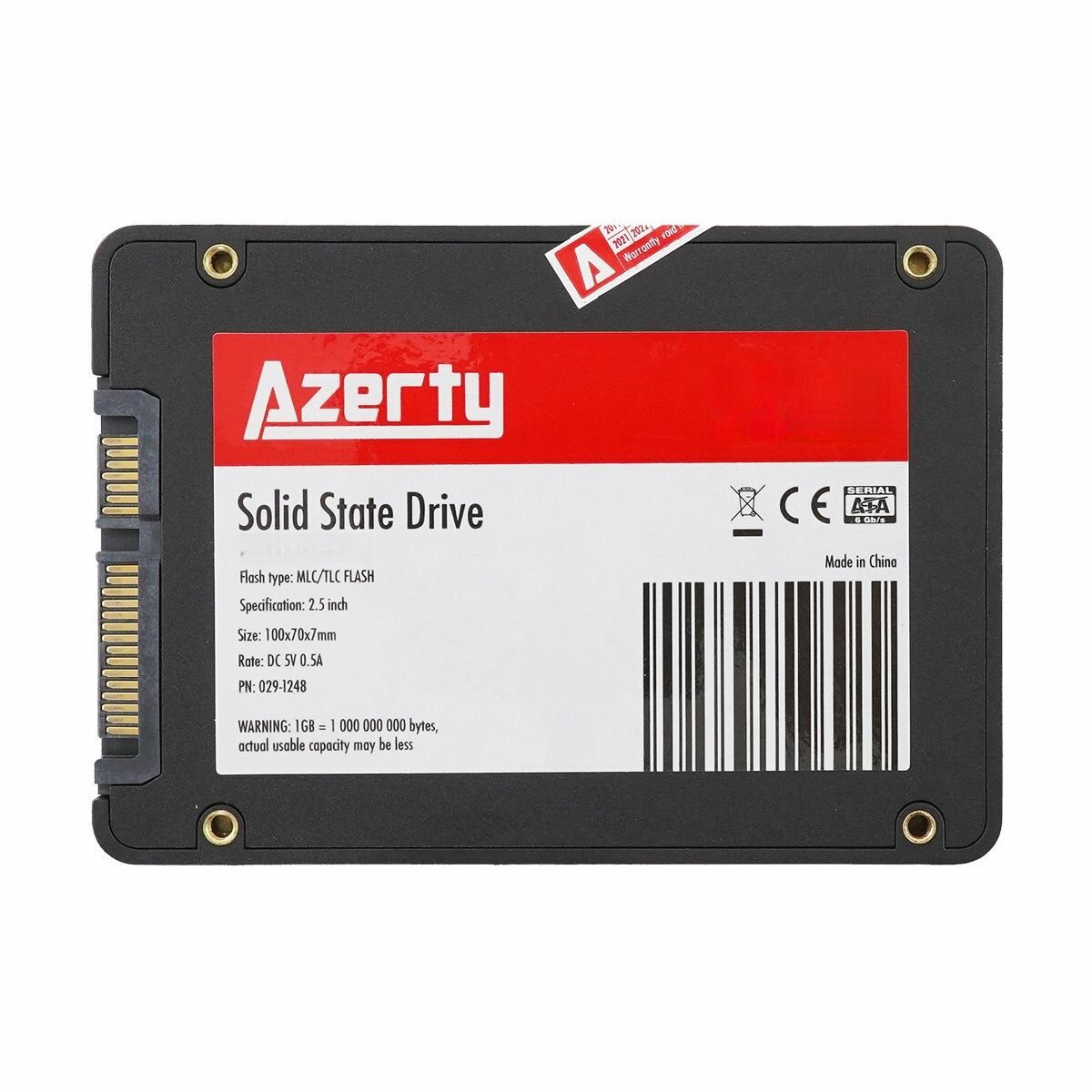 Внутренний SSD накопитель Azerty Bory R500 128GB (SATA III, 2.5", NAND 3D TLC)