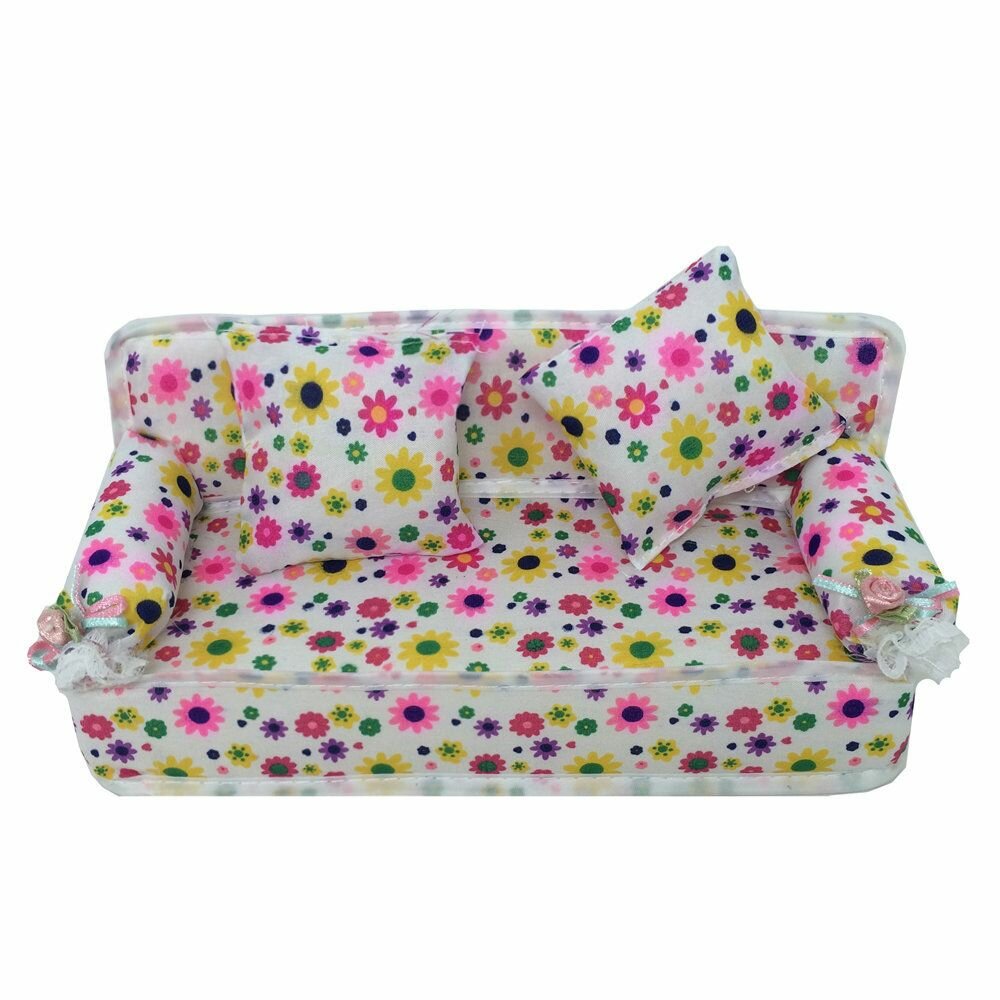 1 шт. модный кукольный диван + 2 подушки для мебели куклы Барби