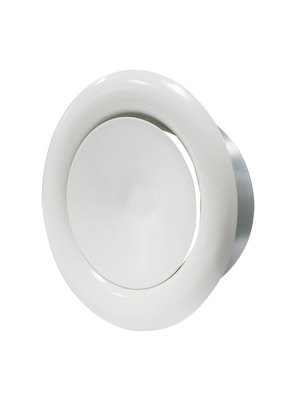 Анемостат приточно-вытяжной Pro регулируемый стальной с полимерным покрытием d100 мм белый