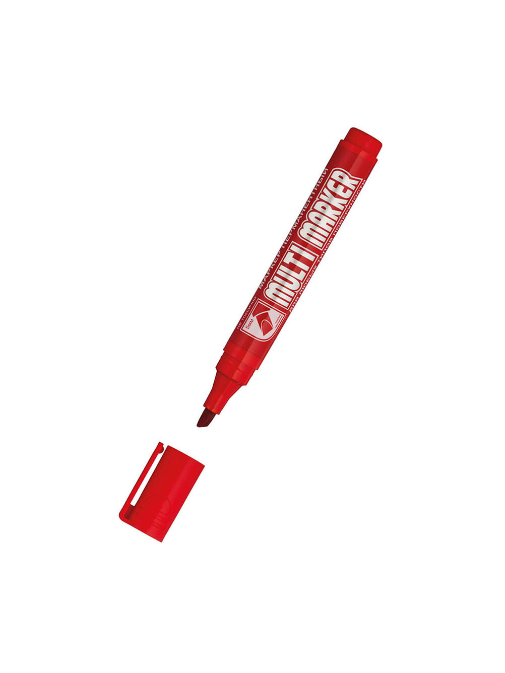 Маркер перманентный для разметки Crown Multi Marker Chisel красный грифель 5 мм