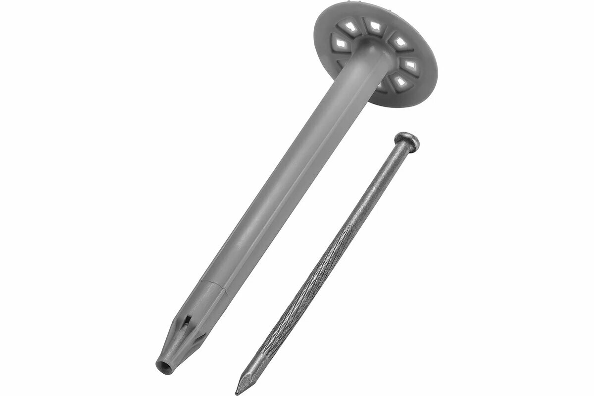 GNG GNINR-150-6-LIP тарельчатый дюбель с гвоздем для пеноблоков 50 шт для монтажа