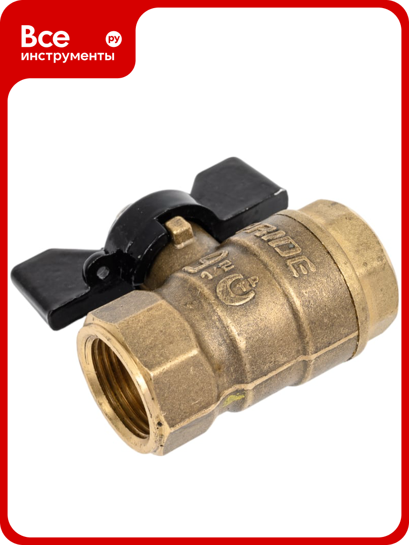 Шаровой кран для манометра LD PRIDE 1/2'вн - М20x1,5 с бабочкой, со спуском 554759