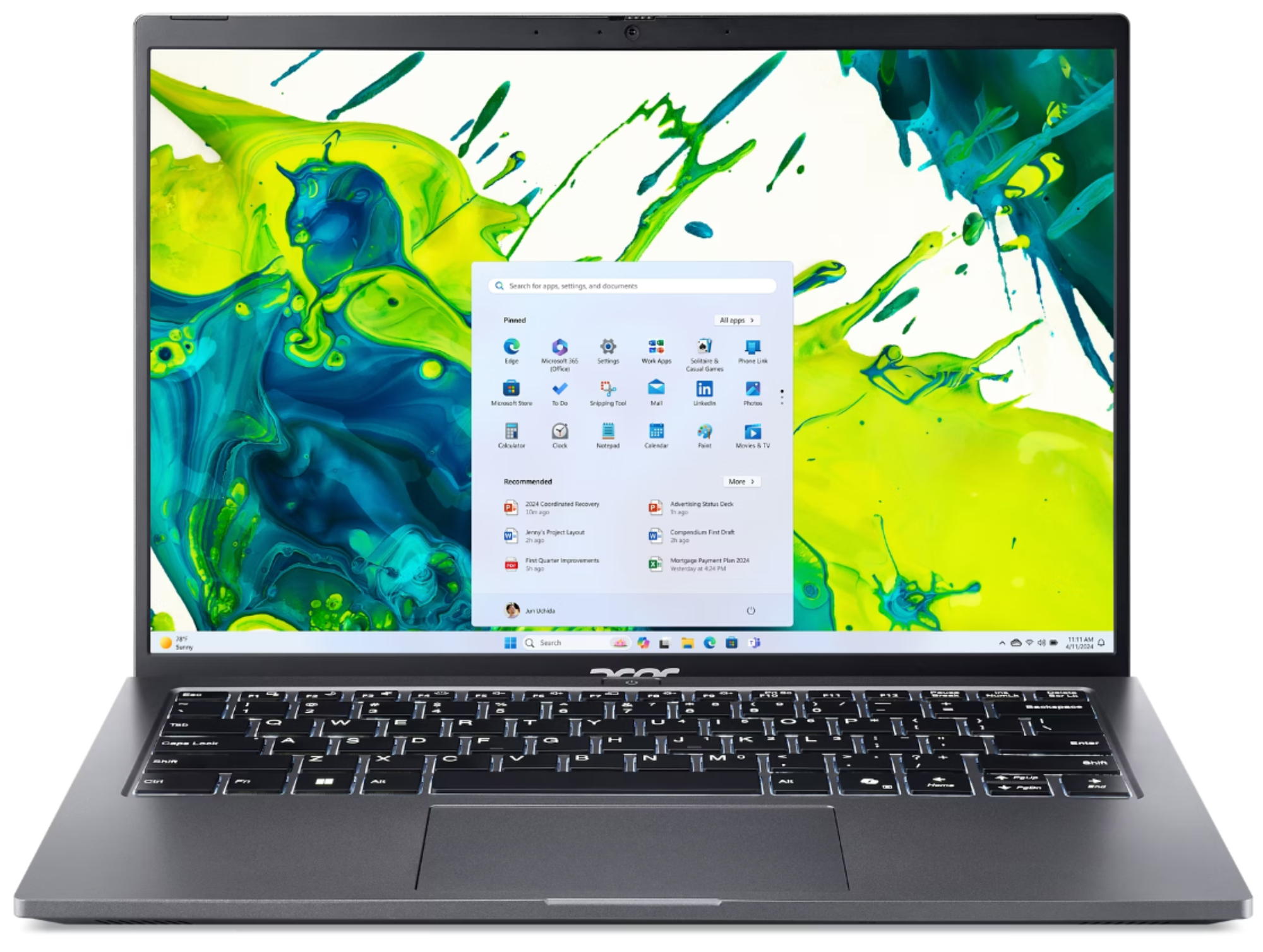 Ноутбук Acer Aspire Go 14 AG14-71M-59G4 NX. JFWCD.002 (Core Ultra 5 3600 MHz (125H)/16384Mb/512 Gb SSD/14"/1920x1200/Нет (Без ОС))